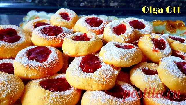 Песочное печенье с малиновым вареньем Это печенье ну ооочень песочн