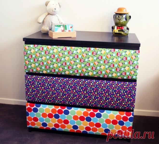 Патч декор старой мебели как с помощью куска ткани создать дизайнерс Интерьер своими руками